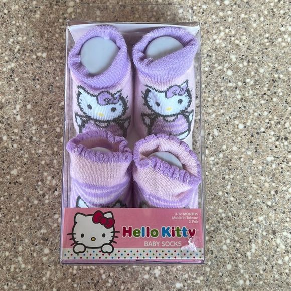 Hello Kitty | Accessories | 5 Hello Kitty Purple Infant Socks 2 Months ...